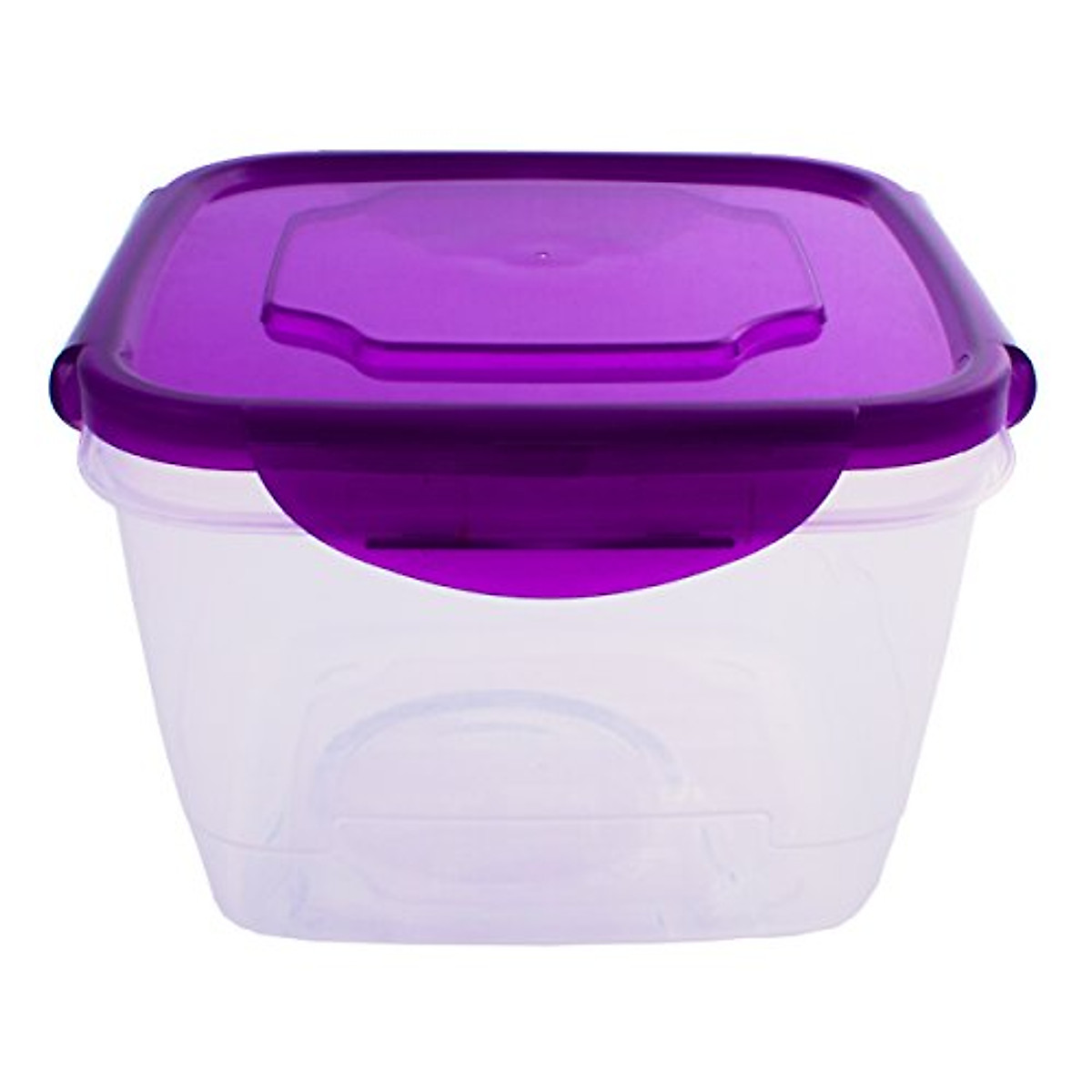 Imperial Home 10 Pc Food Storage Set, Plastic Containers for Food, Airtight Lock Lids, Reusable, Microwave, Refrigerator, & Freezer Safe, 100% Leak Proof, BPA-Free, Stain Resistant, Multicolor Square