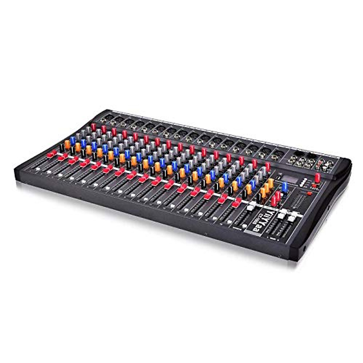 Fineshine 8/12/16 Channel Audio Mixer Sound Mixing Console with Bluetooth USB,PC Recording Input, XLR Microphone Jack, 48V Power, RCA Input/Output for Professional and Beginners (12 channel)
