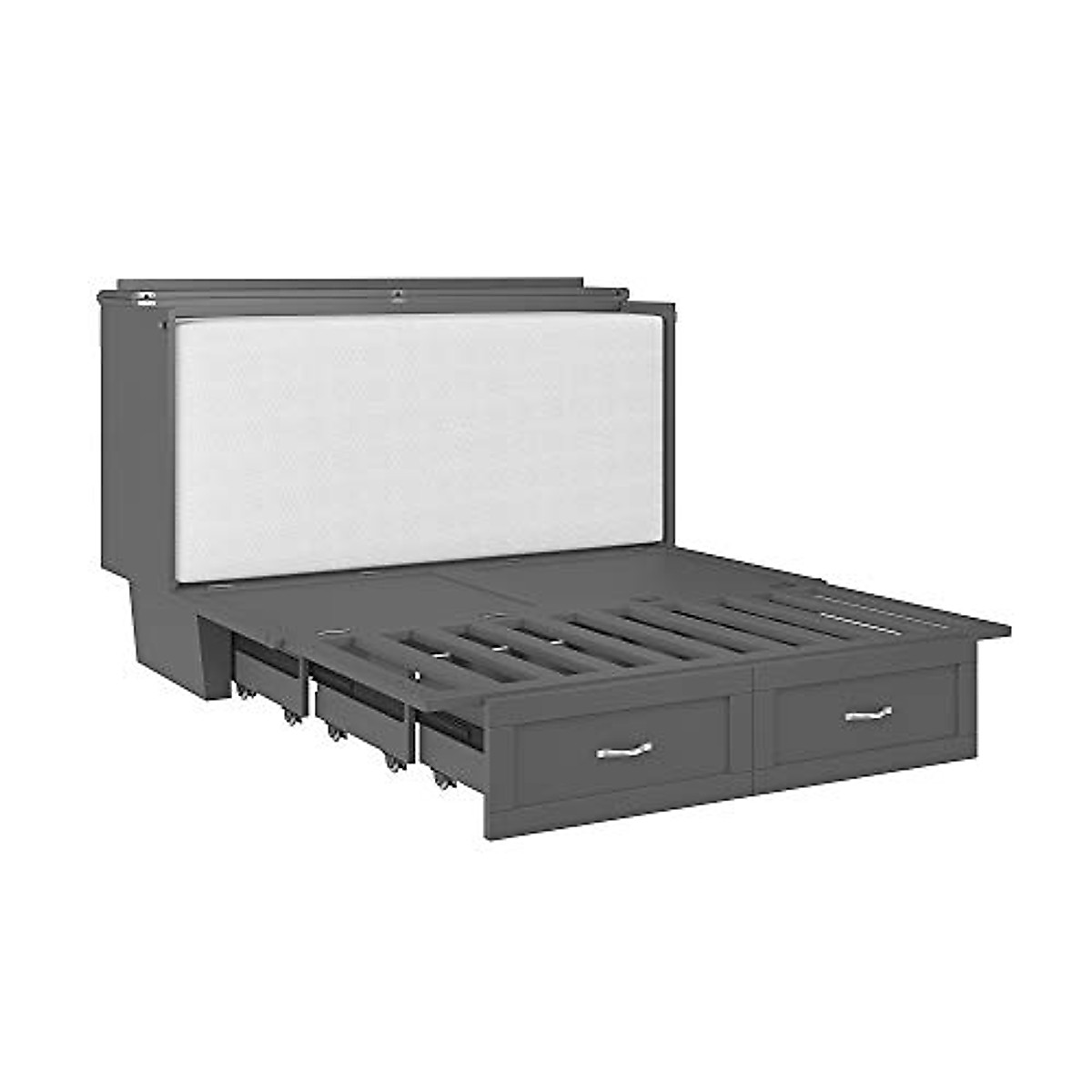AFI Monroe Murphy Bed Chest with Charging Station, Queen, Grey