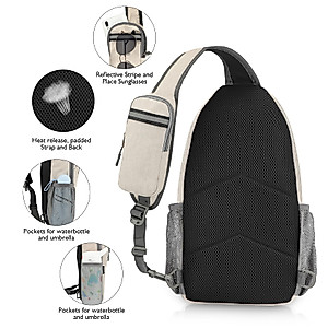 MAYLISACC Sling Backpack, Crossbody Bags for Women Men, Sling Bag with Earphone Hole, Small Casual Daypack Backpacks