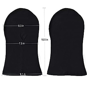 JEGERMIG 2 Pieces Full Face Mask,Full Face Masquerade Mask For Women Black Face Mask Cloth Costume