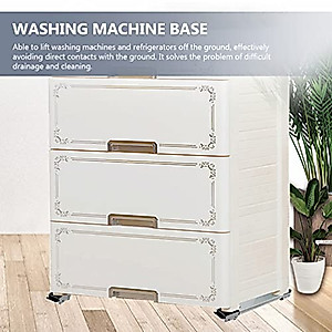 Homoyoyo Furniture Washing Machine Dolly Extendable Appliance Rollers Refrigerator Fridge Appliance Dolly Movers Portable Mini Mobile Washer Dryer Moving Base