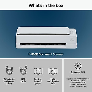 Fujitsu fi-800R Ultra-Compact, Color Duplex Document Scanner with Dual Auto Document Feeders (ADF)