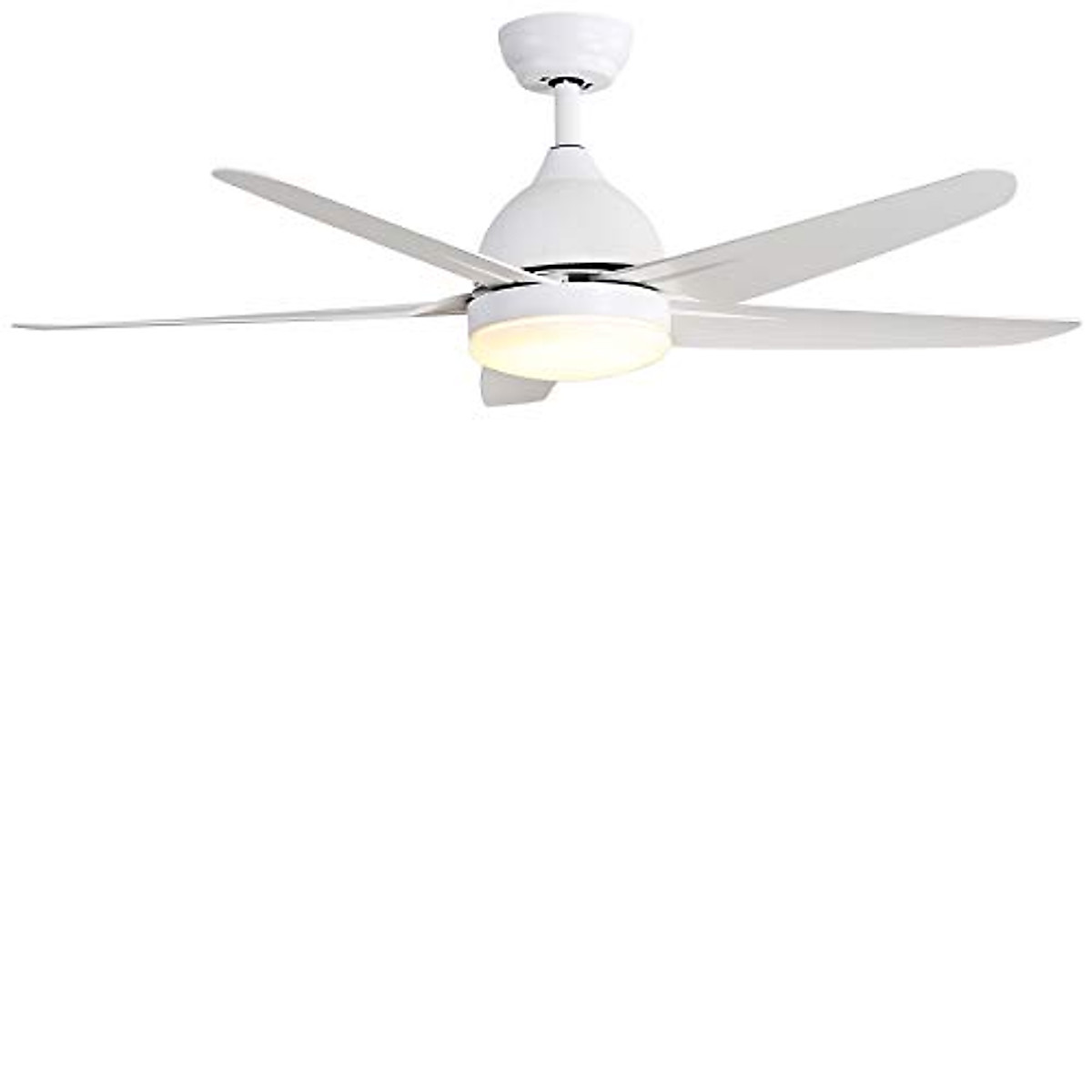 FINXIN Indoor Ceiling Fan Light Fixtures White Remote LED 52 Ceiling Fans For Bedroom,Living Room,Dining Room Including Motor,5-Blades,Remote Switch (5-Blades)