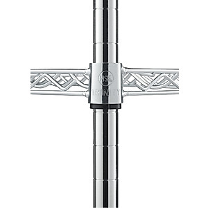 TRINITY EcoStorage 4-Tier Adjustable Metal Wire Wine Rack, Freestanding Stackable Bottle Holder for Bar and Kitchen Storage, Minimum 36 Bottle Capacity, 36” W x 14” D x 34.5” H, Chrome