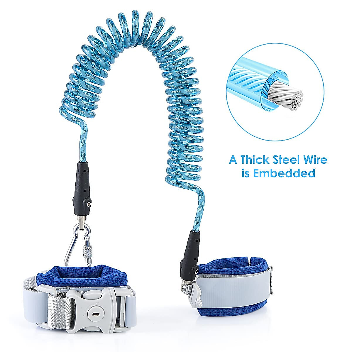 Yuehuam 2 in 1 Toddler Leash, Toddler Harness with Leash Boy Children Safety Anti Lost Wrist Link with Lock for Reflective Child Harness for Girls/Boys Travel