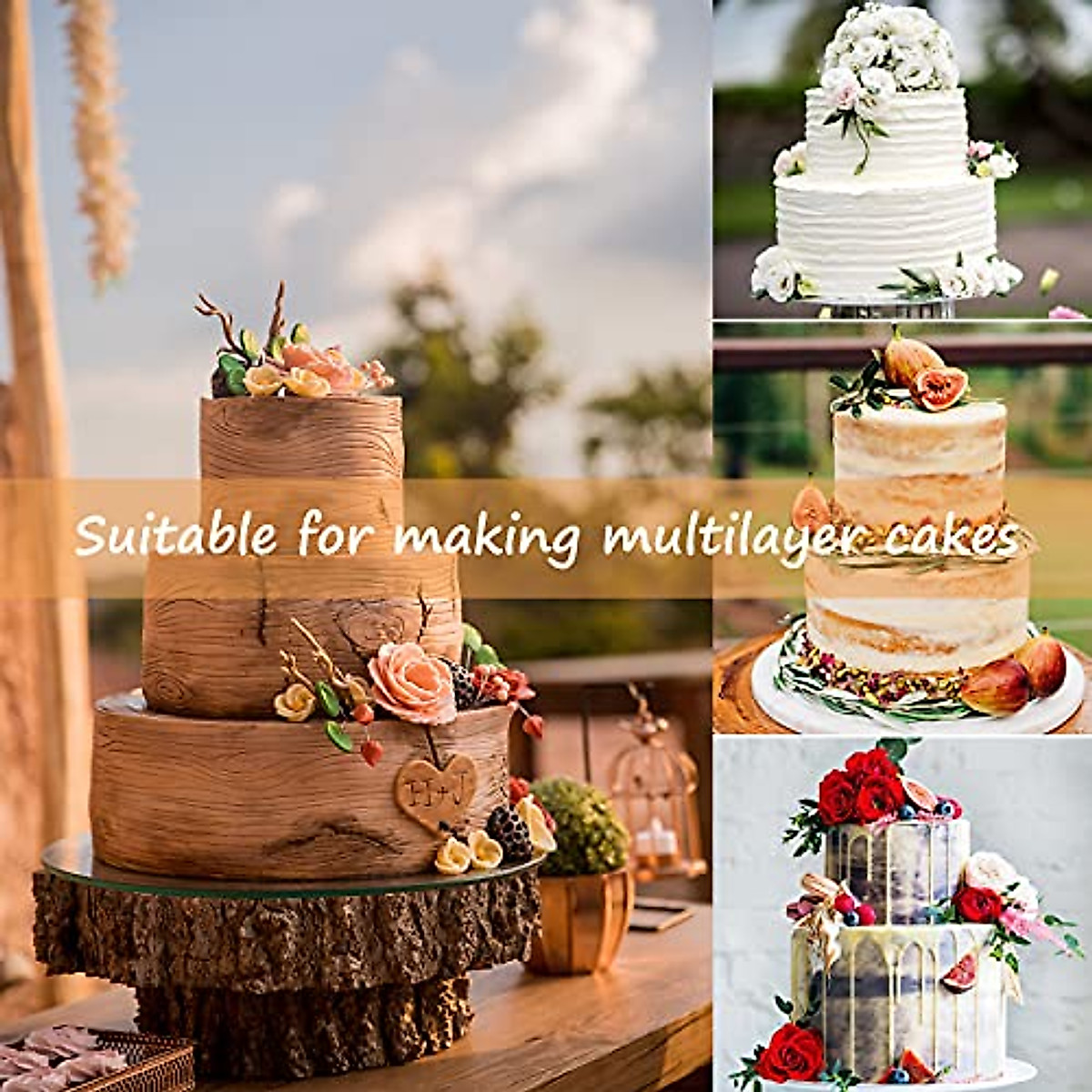 10 Pcs Cake Dowel Rods, 12 Inch Plastic Cake Support Rod White Cake Stand Sticks for Tiered Cake Construction and Stacking