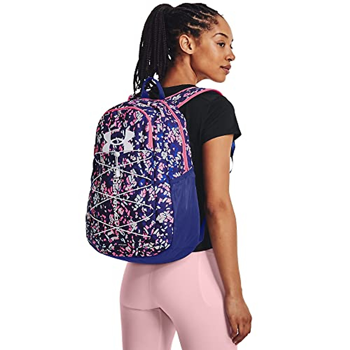 Under Armour Unisex-Adult Hustle Sport Backpack , (456) Bauhaus Blue / Pink Punk / White , One Size Fits All