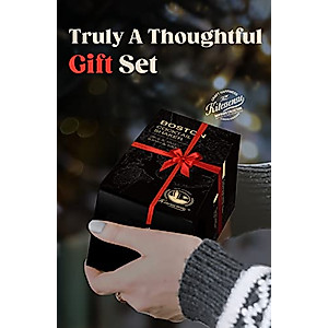 KITESSENSU Boston Cocktail Shaker Set, 4-Piece Boston Shaker Tins Bartender Kit with 18oz & 28oz Mixed Drink Shaker, Hawthorne Strainer, Double Measuring Jigger, Cocktail Recipe Cards Included