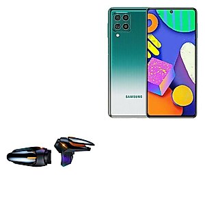 BoxWave Gaming Gear Compatible with Samsung Galaxy F62 - Touchscreen QuickTrigger Auto, Trigger Buttons Autofire Gaming Mobile FPS - Jet Black