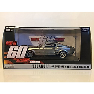 GreenLight Collectibles Gone in Sixty Seconds 1967 Ford Mustang Eleanor 1/43 Scale Diecast Model Car Gray