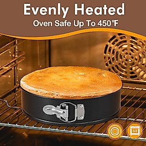 Molgree Springform Pans, 3pcs (7" 9" 11") Nonstick Leakproof Cheesecake Pan Springform Pan Set with Removable Bottom, Spring Form Pans Round Cake Pans Sets for Baking with 60 Parchment Paper