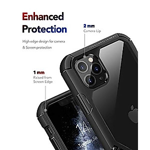 MOBOSI Vanguard Armor Designed for iPhone 11 Pro Max Case, Rugged Cell Phone Cases, Heavy Duty Military Grade Shockproof Drop Protection Cover for iPhone 11 Pro Max 6.5 Inch 2019, Matte Black