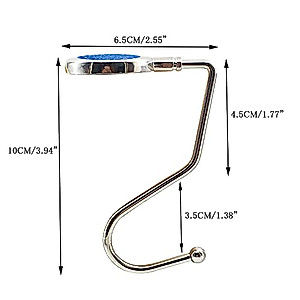 SagaSave 4Pcs Handbag Hook Table Hook Hanger Under Counter Bags Storage Desk Bag Hanger Portable for Girls Women