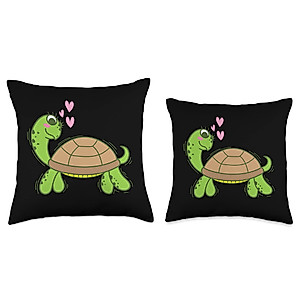 Turtle reptile carapace old Sauropsida Testudines Turtle is in Love Reptile Water Throw Pillow, 18x18, Multicolor