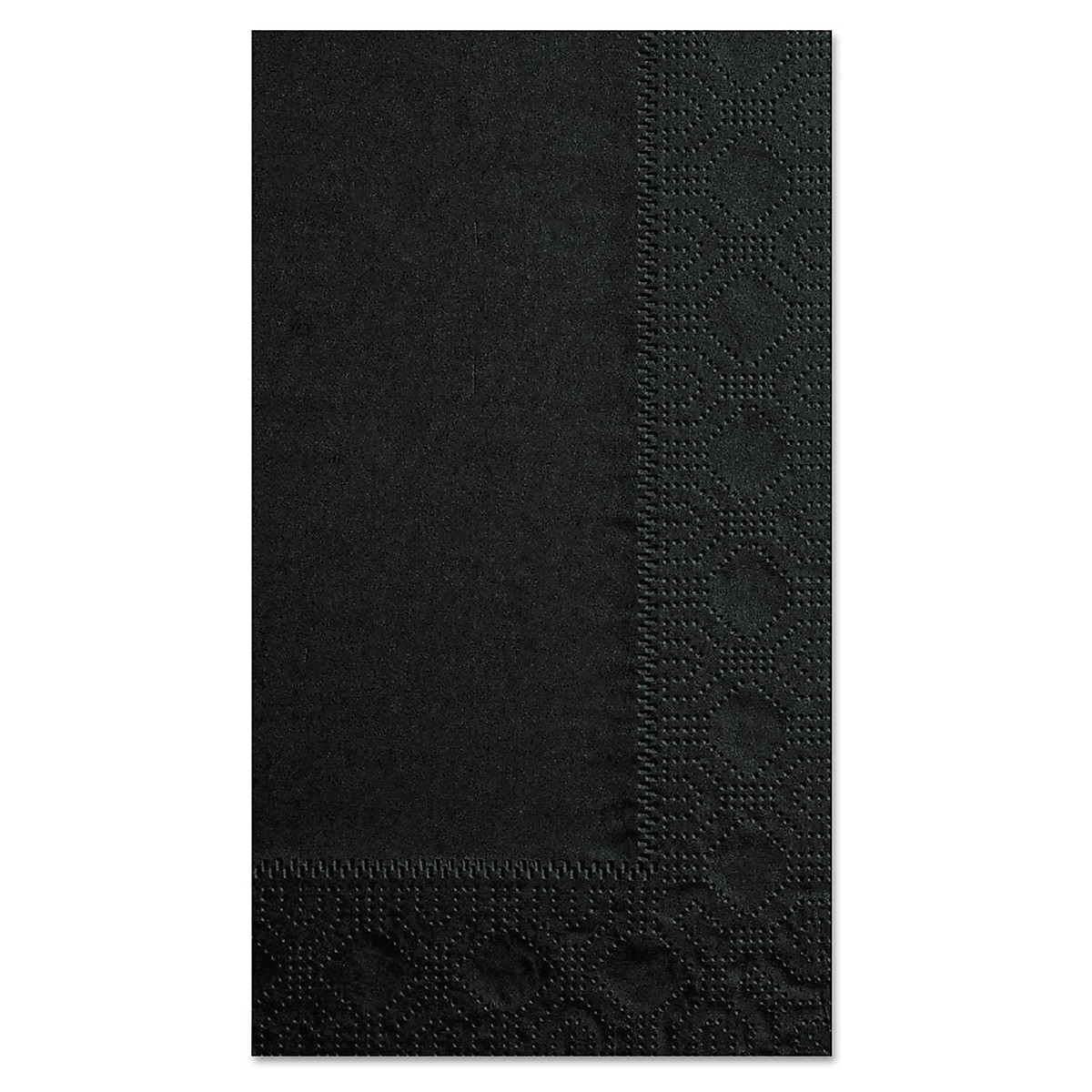 Hoffmaster 180513 Dinner Napkin, Regal Embossed Border, 2 Ply, 1/8 Fold, 15" x 17" Unfolded (4.25" x 7.5" Folded), (Case of 1,000) , Black