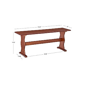 Linon Chelsea Walnut Bench
