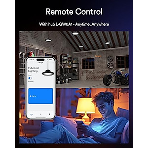 Lumary Smart Outdoor Neon Rope Lights, 32.8ft 16,000lm UFO LED High Bay Light