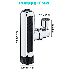 Cxqbsmy 6 in 1 Waterfall Kitchen Faucet, 360° Swivel Faucet Extender for Kitchen Sink, Anti-Splash Kitchen Faucet Head Replacement, Swivel Waterfall Kitchen Faucet for Washing Vegetable Fruit