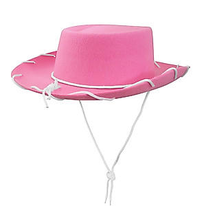 Nicky Bigs Novelties Western Sheriff Costume Hat - 1950's Style Kids Ranch Hat Wide Brim - Boys & Girls Cowgirl or Cowboy Hats, Brown, One Size