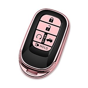 Tengare Car Key Fob Cover Pink Car Key Protector Case Key Chain Holder Accessories 2022 2023 2024 2025