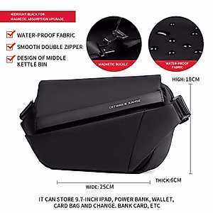 Furixin Messenger Bag Sling Backpack for Men,Casual shoulder bag Large Capacity Waterproof Chest Bag,11 Inch Ipad Crossbody Bag