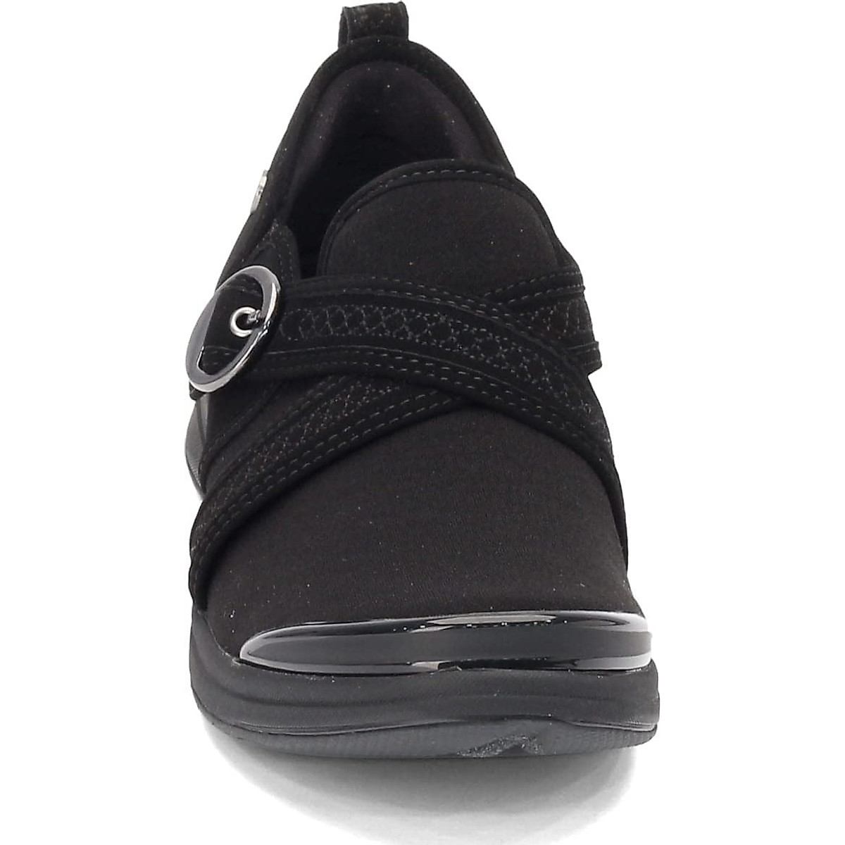 BZees Womens Indigo Loafer, Black Washable Fabric, 8 US