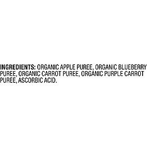 Plum Organics Applesauce, Blueberry & Carrot, 3.17 Oz, 4 Ct