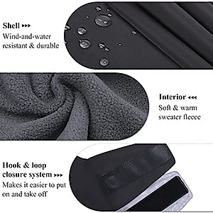 VIVAGLORY 3-in-1 Dog Winter Jackets Lined with Fleece, Reflective Water-Resistant Cold Weather Coats, Wind Breaker, Warm Sweater with Leash Portal, Dog Clothes for Small Medium Large Dogs