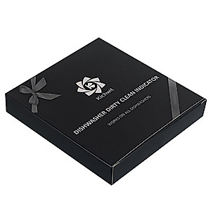 Kichwit Clean Dirty Dishwasher Magnet with The 3rd Option “Empty”, Non-Scratch Strong Magnet Backing & Residue Free Adhesive, 3.5” Diameter, Silver