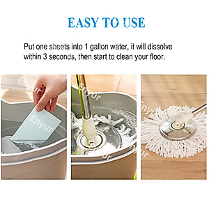 Enyur Floor Cleaner Sheets for Mopping Ultra-Concentrated Floor Sheets - Dissolves Instantly in Water Multi-Surface Cleaner for Non Stubborn Stains, Portable box 32 Sheets