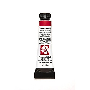DANIEL SMITH Extra Fine Watercolor Paint, 5ml Tube, Quinacridone Coral, 284610088, 1.7 Fl Oz (Pack of 1)