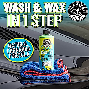 Chemical Guys WAC_707 EcoSmart Hyper Concentrated Waterless Car Wash and Wax (1 Gal) and Acc_130 Professional Chemical Resistant Heavy Duty Bottle and Sprayer (32 oz)