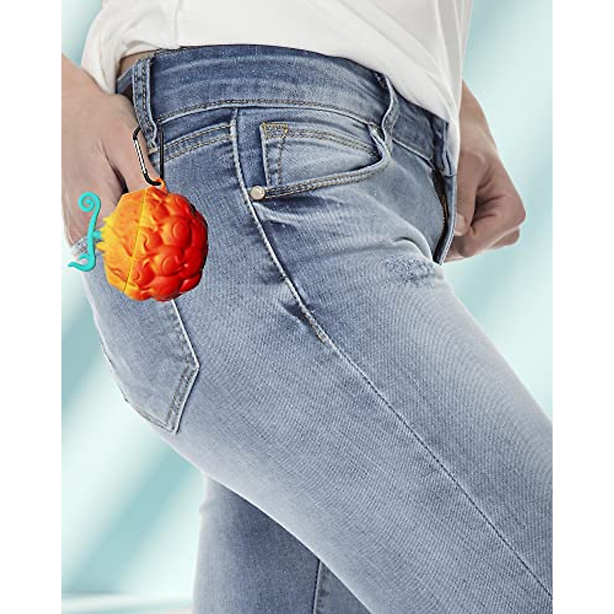 [2Pack] Fruit Cover for AirPods Case Cute,3D Cartoon Silicone Protective Accessories Set Kit for Devil Fruit AirPo 1st /2nd Generation Case for Boy Girl(Purple&Red Yellow Devil Fruit)