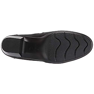 Clarks Women's Emslie Warren Slip-on Loafer,Black Leather,6.5 M US
