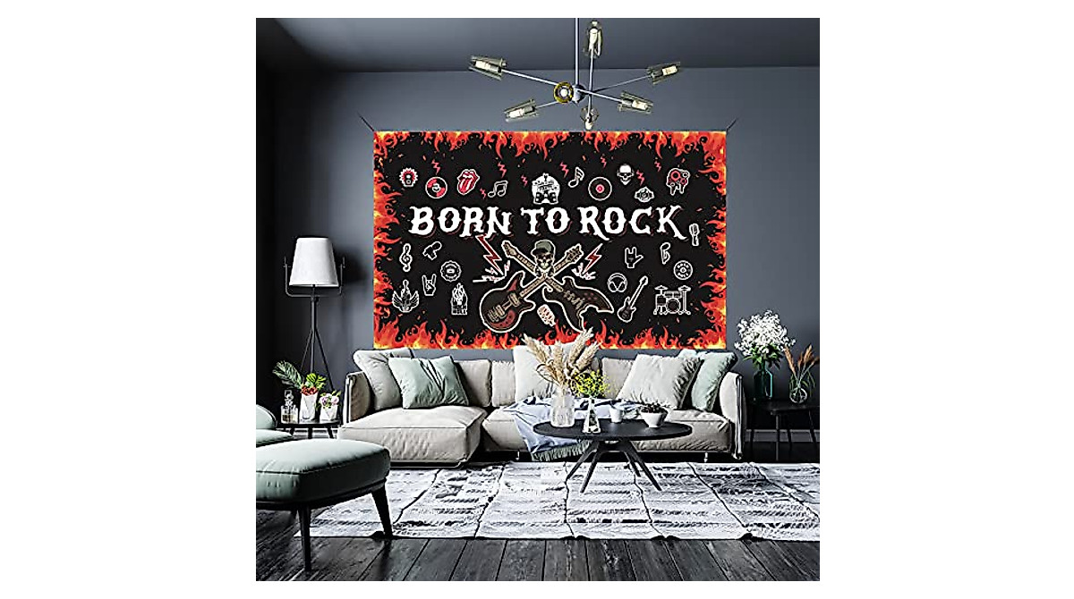 Born to Rock Backdrop Banner for 1950s Rock & Roll Parties