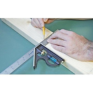 Empire Level E250 12-Inch Heavy Duty Professional Combination Square w/Etched Stainless Steel Blade and True BlueR Vial