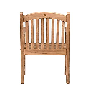 Amazonia SC SUMBAWAARM Newcastle Patio Armchair | Certified Teak | Ideal for Outdoors, 23Lx25Wx35H, Light Brown