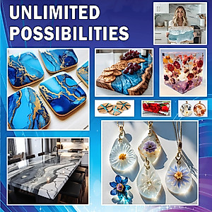 NAKED FUSION - Epoxy Resin 80 OZ KIT- Craft Art Resin -The CRAFTERS RESIN Crystal Clear Casting, Silicone Molds, Flowers, DIY, Art, Wood, River Table, Countertop, Food Safe, Non-Toxic- Heat Resistant