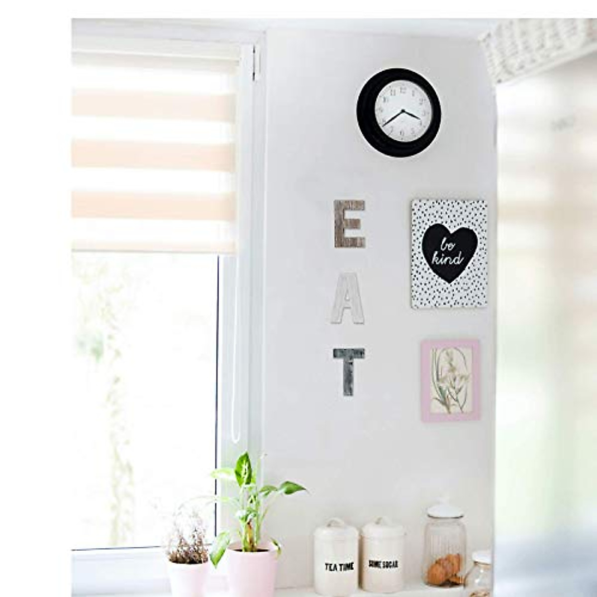Wooden Eat Sign for Kitchen Decorations, Rustic Eat Signs Kitchen Wall Decor, Farmhouse Kitchen Wall Art, EAT Letters Farmhouse Kitchen Decor for Dining Room & Eatery, Easy to Hang or Stand on Table
