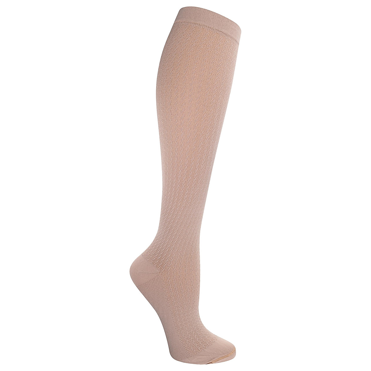 Dr. Scholl's Womens Graduated Compression Knee High - 1 & 2 Pair Packs Energizing Comfort And Fatigue Relief Casual Sock, Beige, 4-10 US