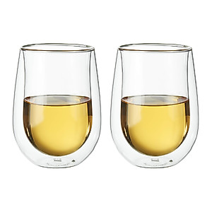 ZWILLING J.A. Henckels Double-Wall Stemless White Wine Glass Set, 10 fl. oz, 2-pc