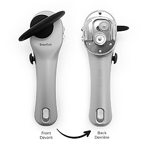 Starfrit Securimax Auto Can Opener, Silver/Black