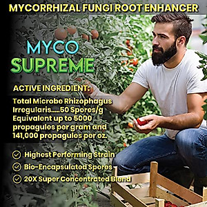 Mycorrhizal Fungi Root Enhancer for Plants - Bigger, Stronger, Healthier Roots, Use in Soil and Mycorrhizae Hydroponic - Super 20X Concentrated - Trifecta Myco Supreme (57 Grams / 2 OZ)