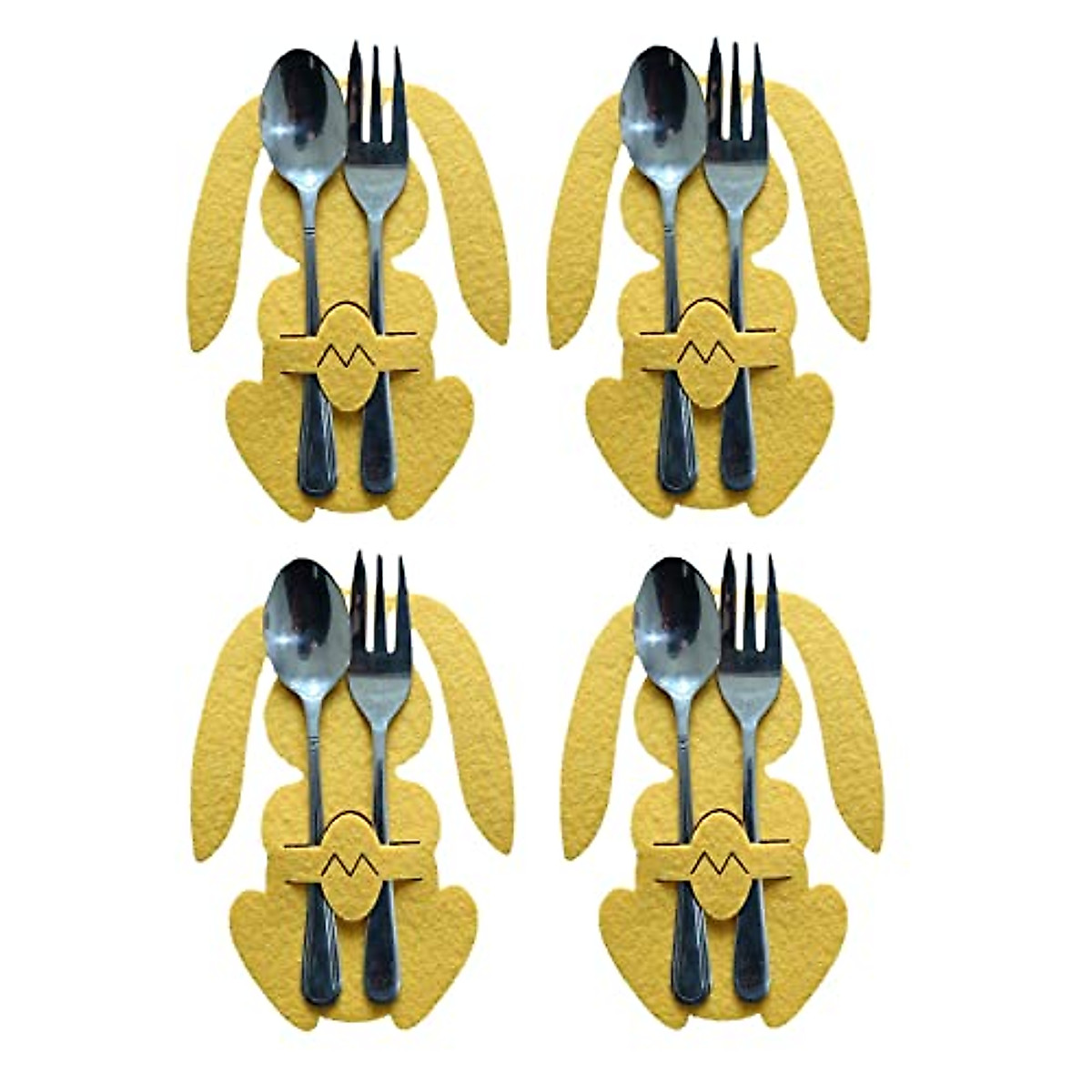 4Pcs Easter Cutlery Bag Set Festive Party Cutlery Decoration Bag Cutlery Decoration TF8