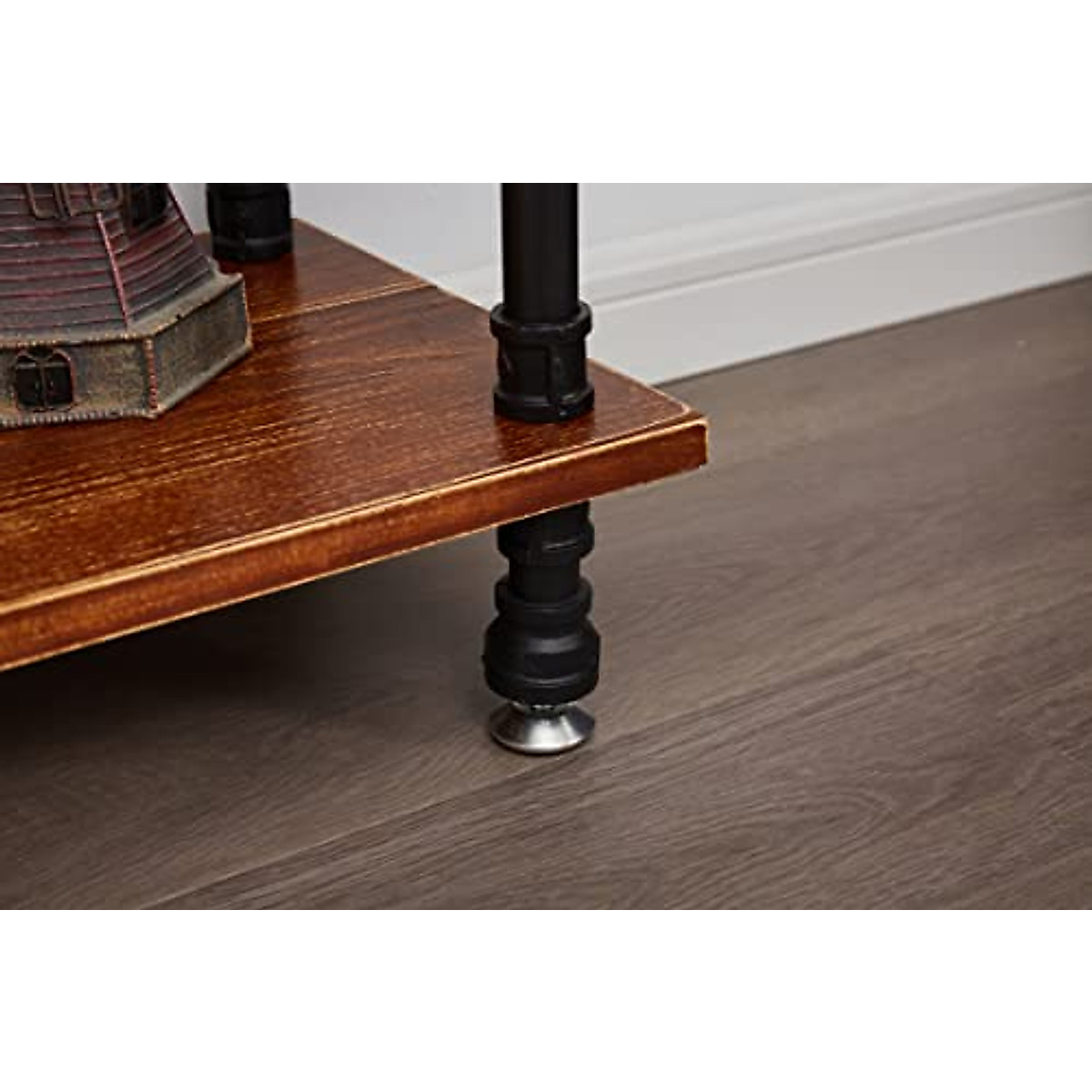 Anynice Industrial Bookshelf, Pipe Shelves, Industrial Pipe Shelving, 3 Tier Bookshelf,Pipe Bookshelf,Industrial Pipe Shelf(Rustic Brown, 29.5" L x 11.8" W x 39" H)