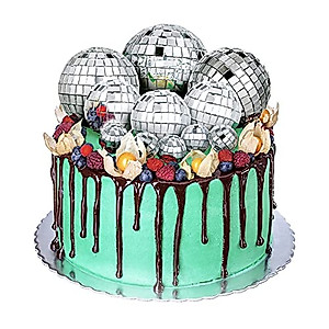 12 Pack Mirror Disco Ball Ornaments, 2.36 inch Small Silver Disco Balls for 70s Disco Party Decoration, Club Home Wedding Decoration, Christmas Tree Ornaments