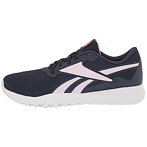 Reebok Women's Flexagon Energy 3.0 Cross Trainer, Vector Navy/Quartz Glow/Atomic Pink, 7.5
