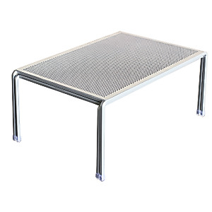 DecoBros Expandable Stackable Kitchen Cabinet and Counter Shelf Organizer,Silver