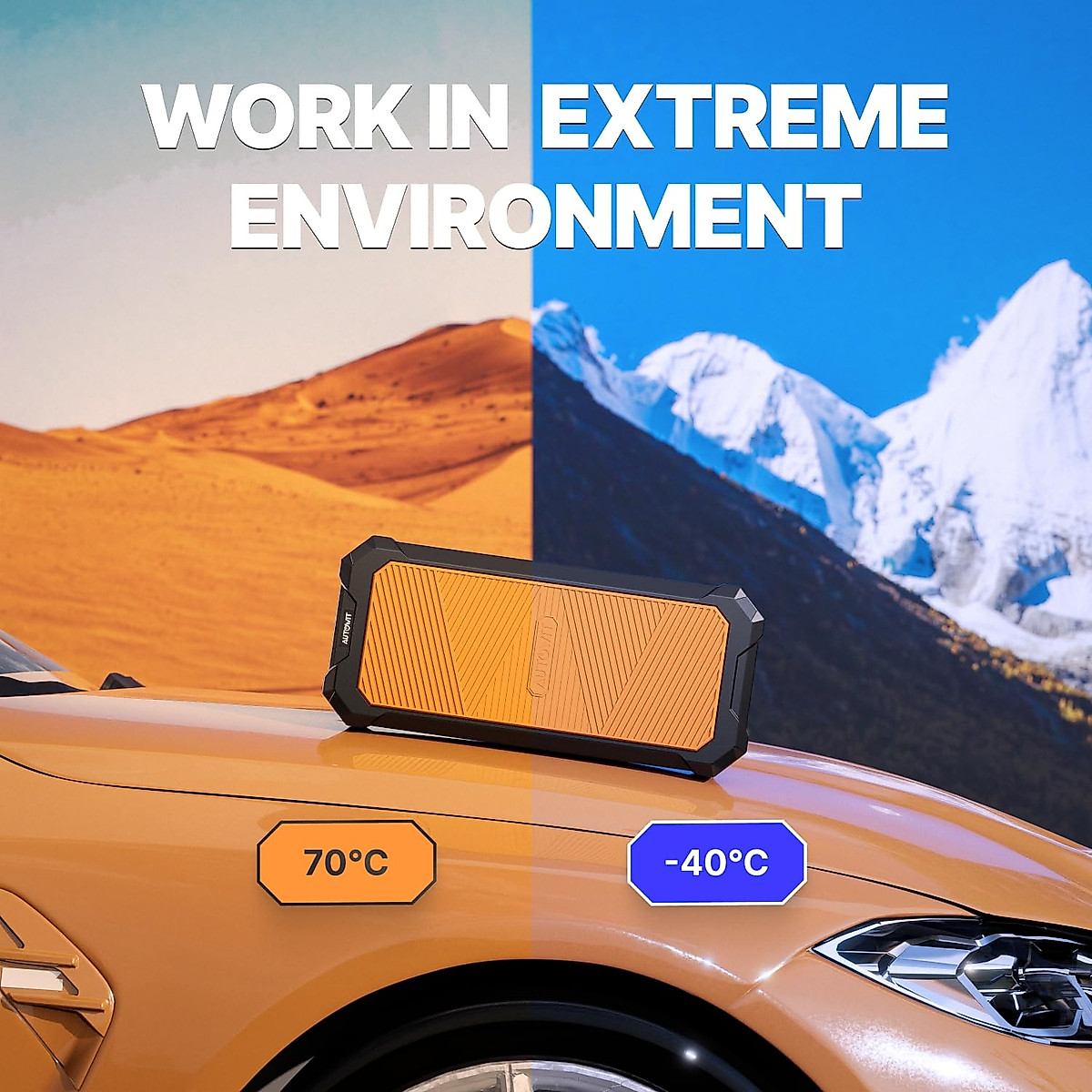 Autowit Super Capacitor Jump Starter, 12V Batteryless Jump Starter, 8.0 Gas&4.0 Diesel Car Jump Starter, Portable Jump Starter for Car Battery, Bulit-in Supercapacitor, No Need Pre-Charge